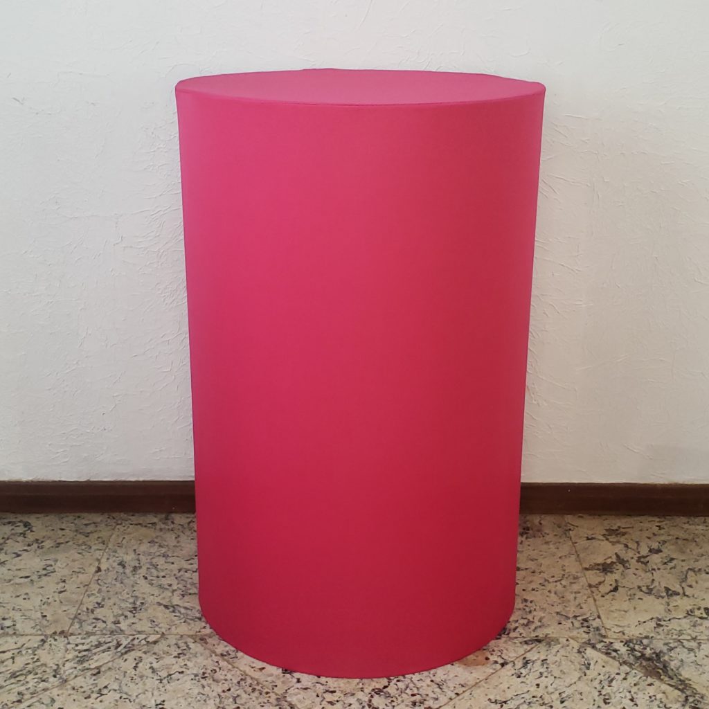 Trio mesas cilindro com capa cores Pink/Rosa/Amarelo (Locação ... Trio mesas cilindro com capa cores Pink/Rosa/Amarelo (Locação ...